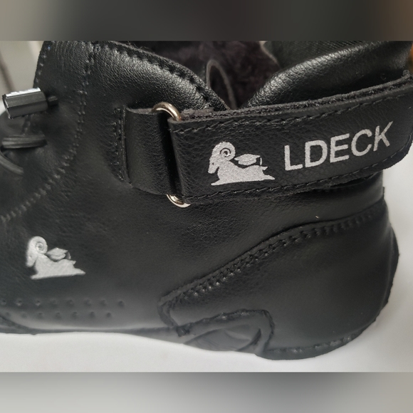 Ldeck | Shoes | Ldeck Black Leather Velcro High Top Nonslip Laceup ...